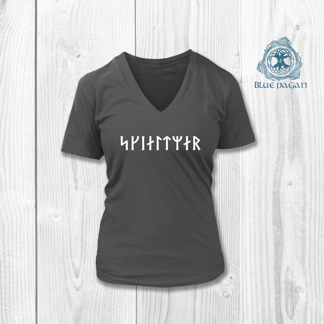 Viking Shieldmaiden Norse Futhark Runes Shirt, Shield Maiden Female ...