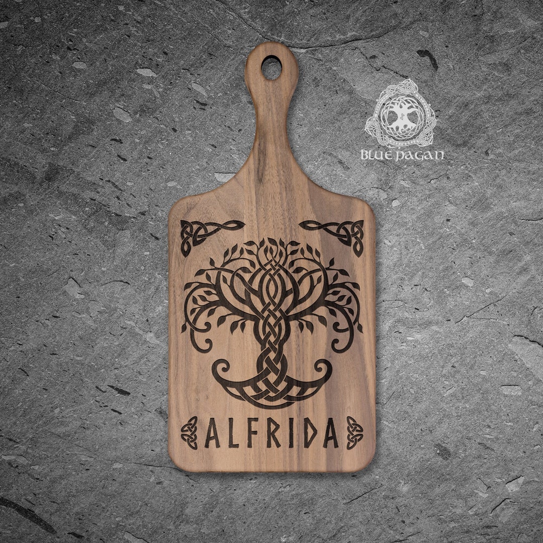 Viking Personalized Tree of Life Yggdrasil Cutting Board, Norse ...