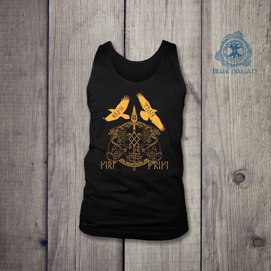 Odin Gungnir Norse Viking Runes Mens Tank Top, Norse Mythology, Futhark ...