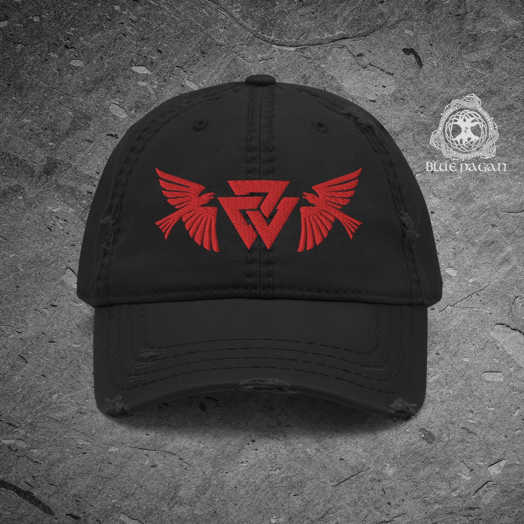 Norse Viking Raven Valknut Hat, Valhalla Asgard Mythology Cap, Medieval ...