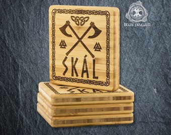 Skál Norse Viking Toast Coasters Scandinavian Nordic | Etsy