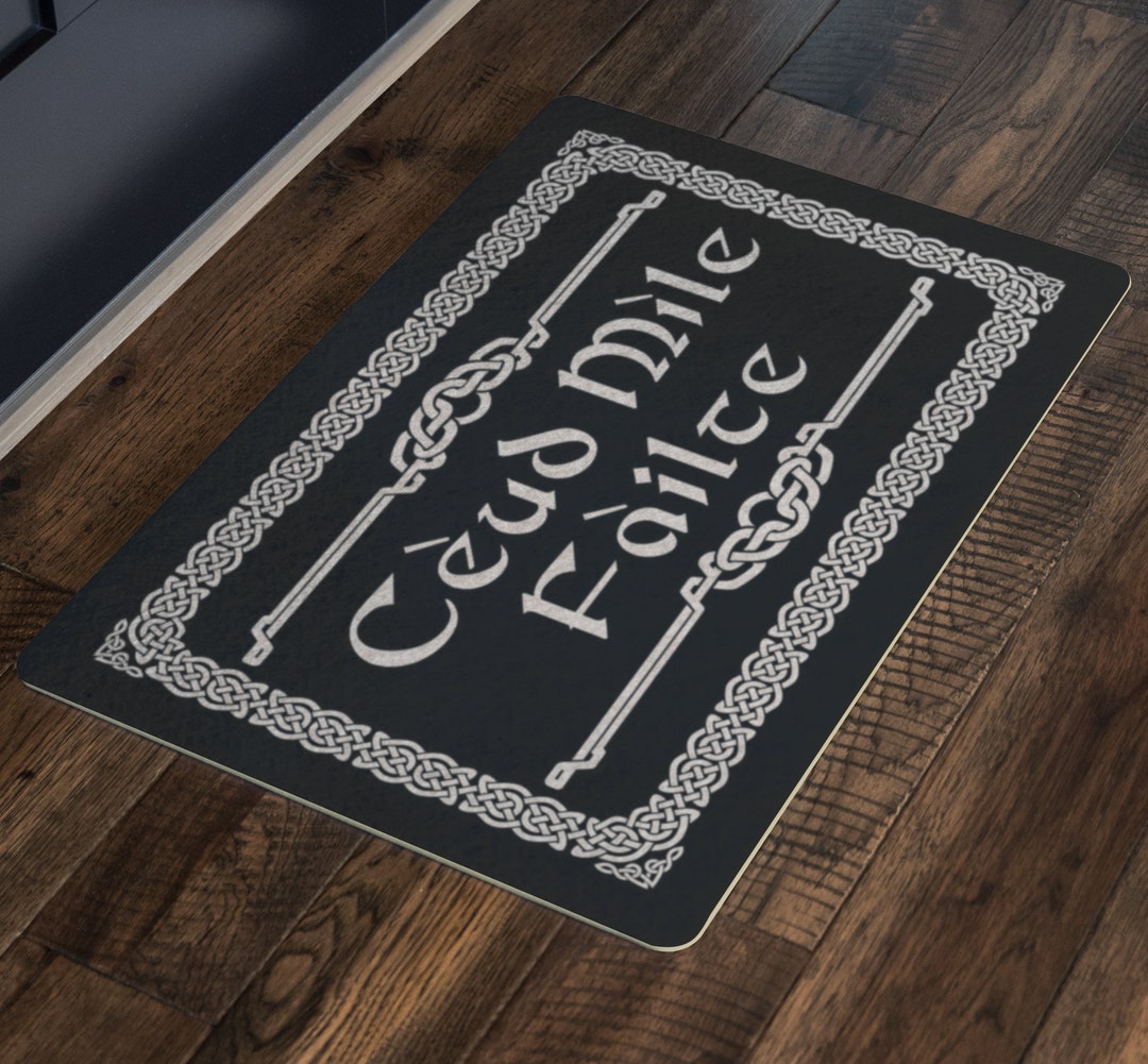 Celtic Scots Gaelic Hundred Thousand Welcomes Doormat, Scottish Welcome ...