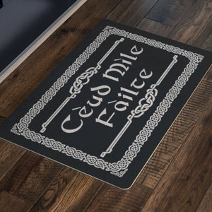 Celtic Scots Gaelic Hundred Thousand Welcomes Doormat, Scottish Welcome ...