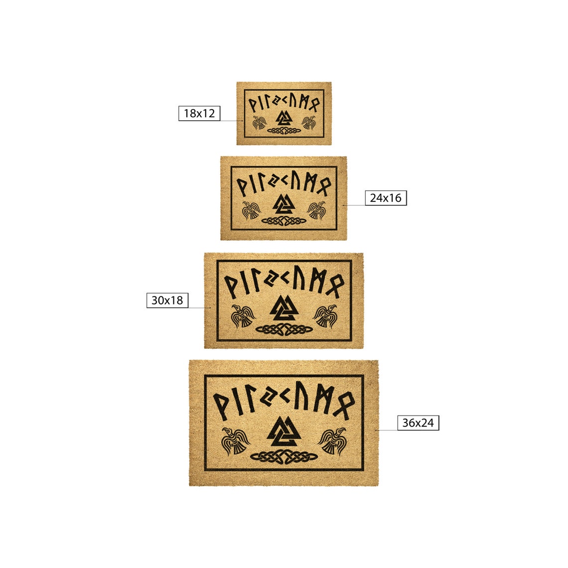 Norse Welcome Viking Elder Futhark Runes Raven Doormat Norse - Etsy