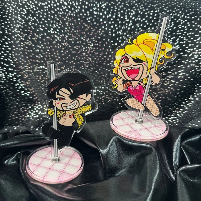Yakuza Like a Dragon Goro Majima & Goromi Pole Dance Spinning Acrylic ...