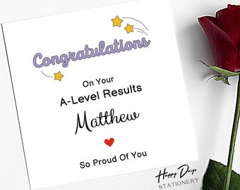 GCSE Congratulations Card GCSE Results Card, A-levels Congratulations ...