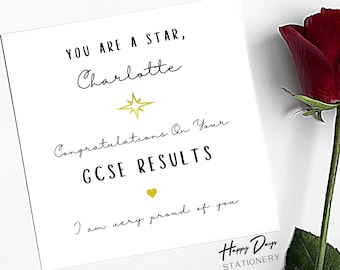 GCSE Congratulations Card GCSE Results Card, A-levels Congratulations ...