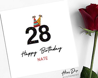 Funny 28th Birthday Card 28 and Looking Great 28th Birthday - Etsy