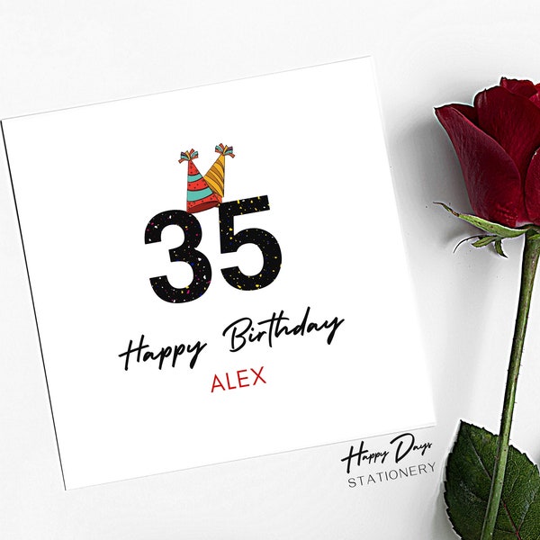 35th Birthday Card - Etsy