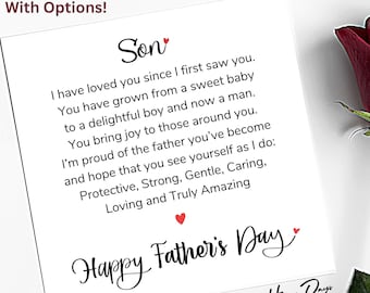 Father's Day Card for Son, Star Balloons Fathers Day Card for Son, Card ...