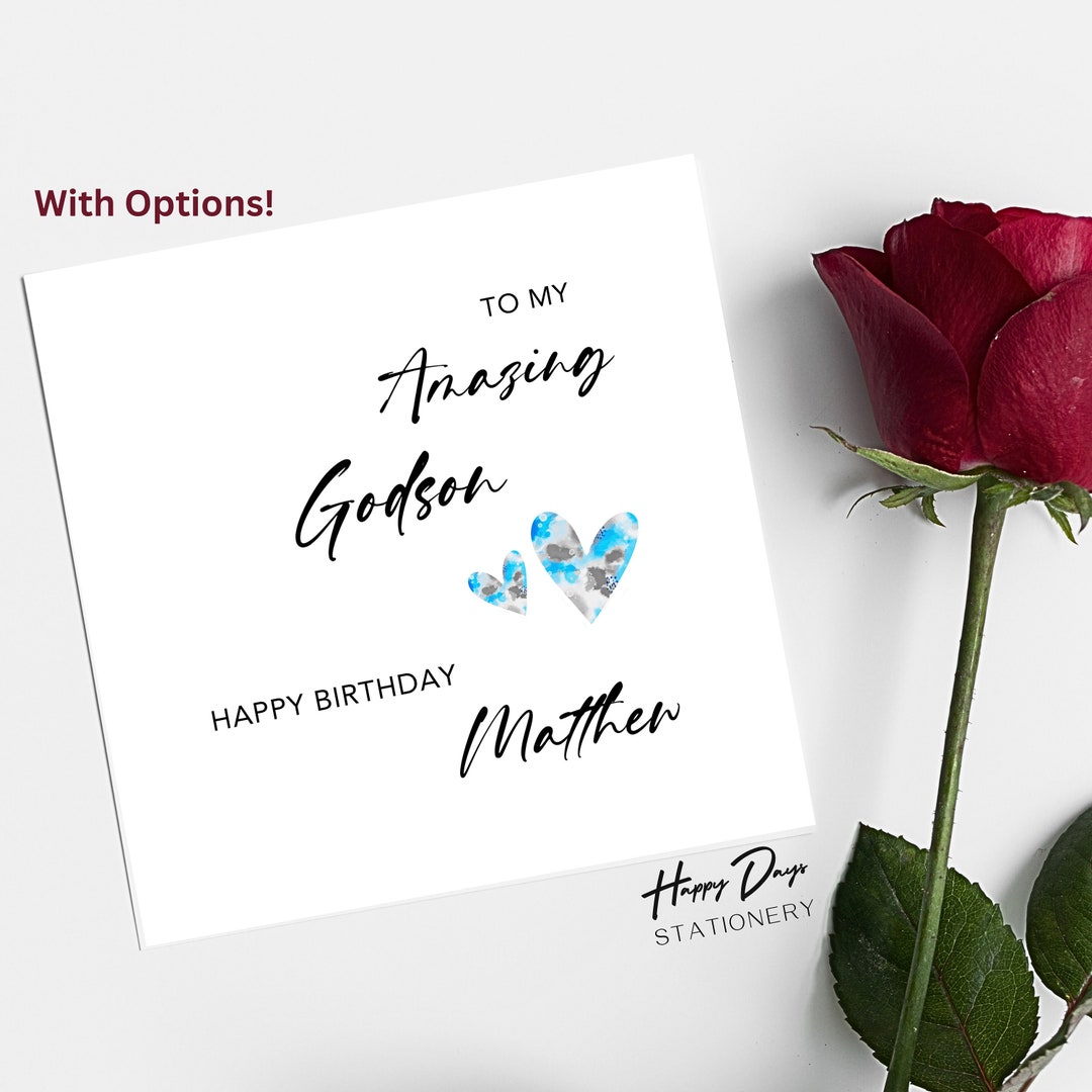 Birthday Card for Godson Amazing Godson Birthday Card, Card for Godson ...