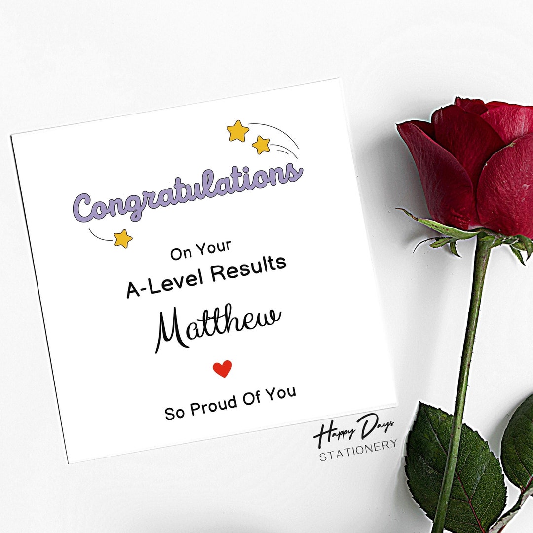 Congratulations on Your A-level Results, A-levels Congratulations Card ...
