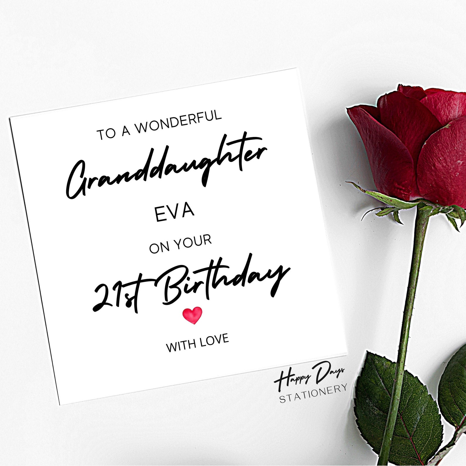 Granddaughter 21st Birthday Card 21st Birthday Card For Etsy
