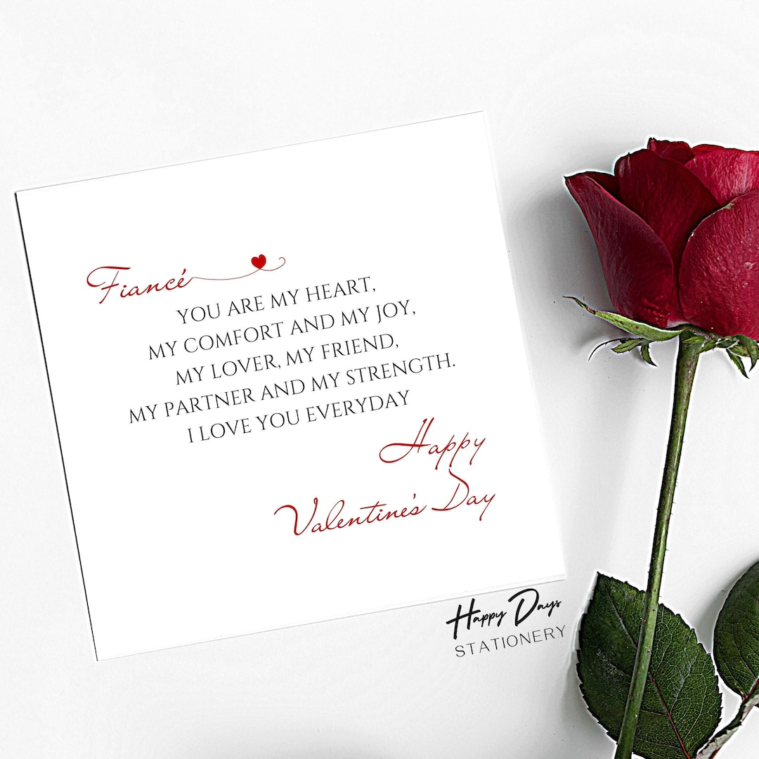 Valentine's Card Poem for Fiancé, Valentine's Card for Fiancé ...