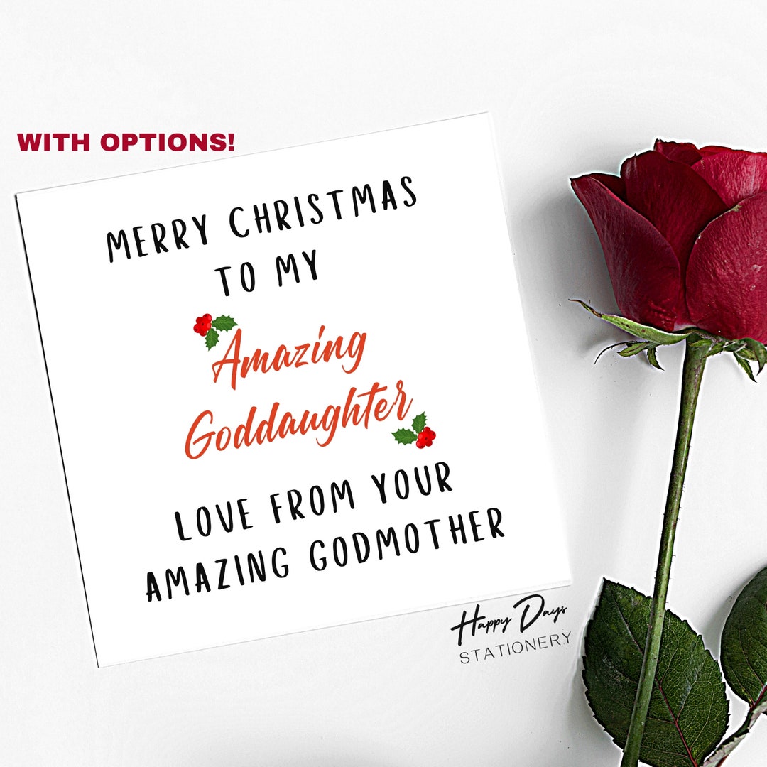 Christmas Card for Goddaughter, Goddaughter Christmas Card, Funny Card ...