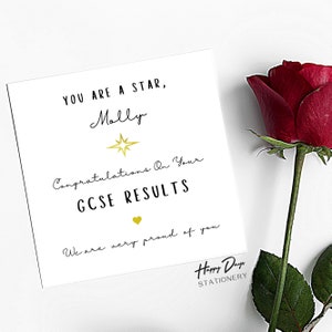 GCSE Results Congratulations Card Exam Congrats Card, A-levels Results ...