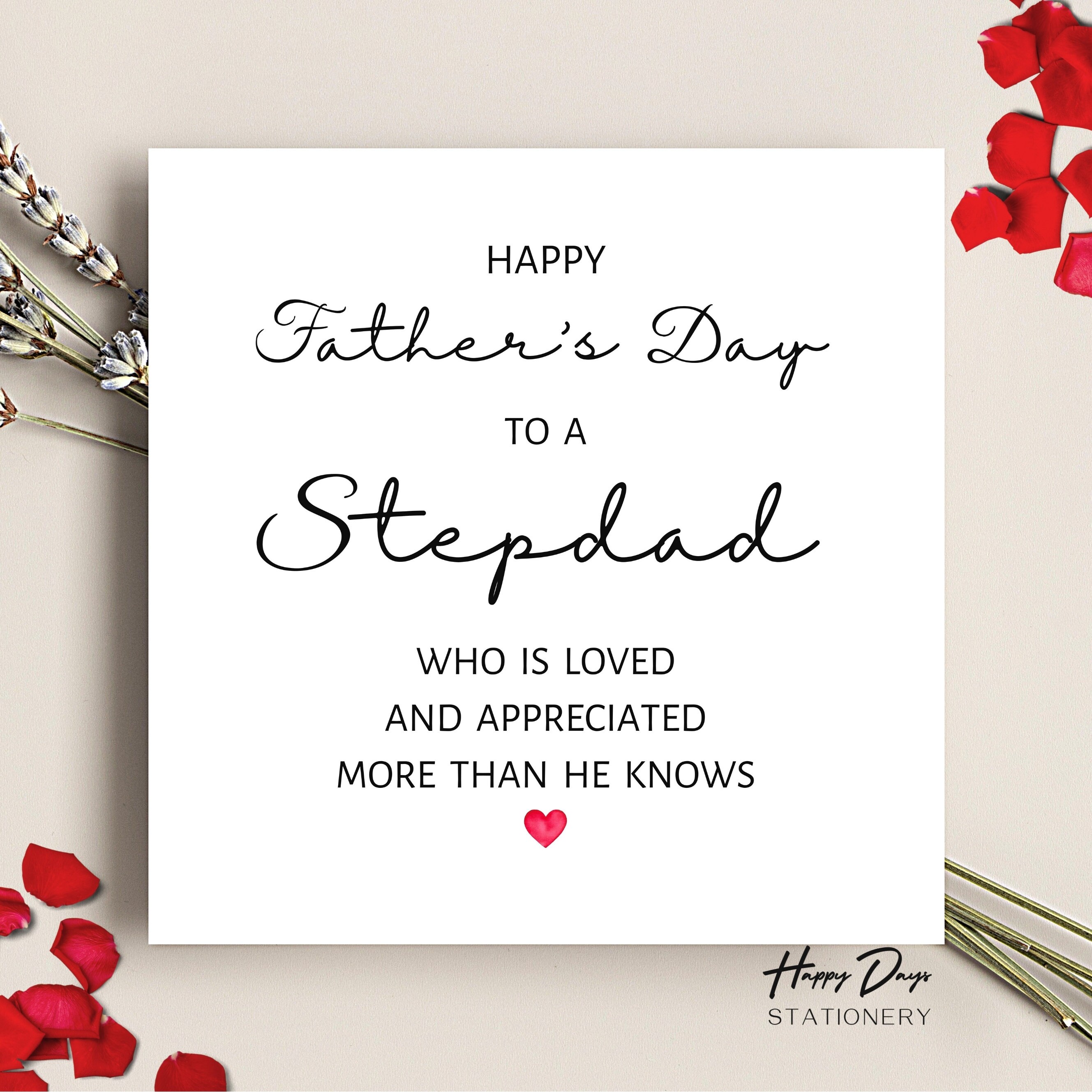 Fathers Day Card for Stepdad, Stepdad Father's Day Card, Father Day ...