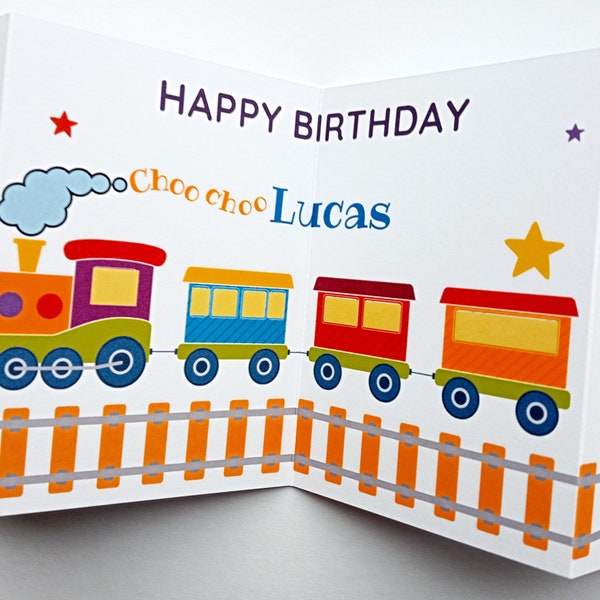 Train Themed Birthday Cards - Etsy