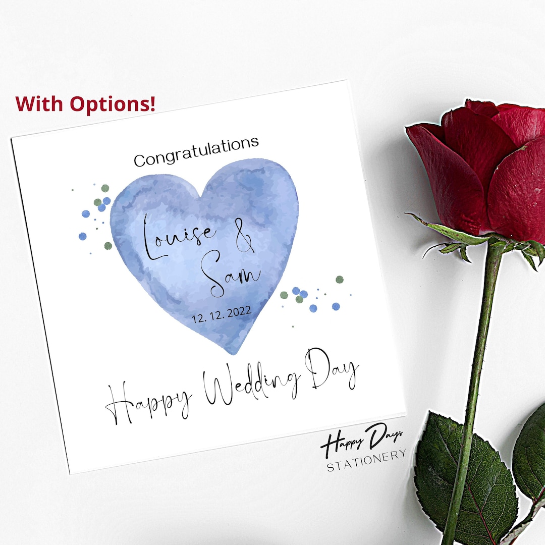 Personalised Wedding Card Newly Married Couple Greeting Card ...