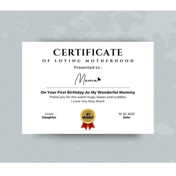 1st Birthday Certificates Free Birthday Certificate Templates