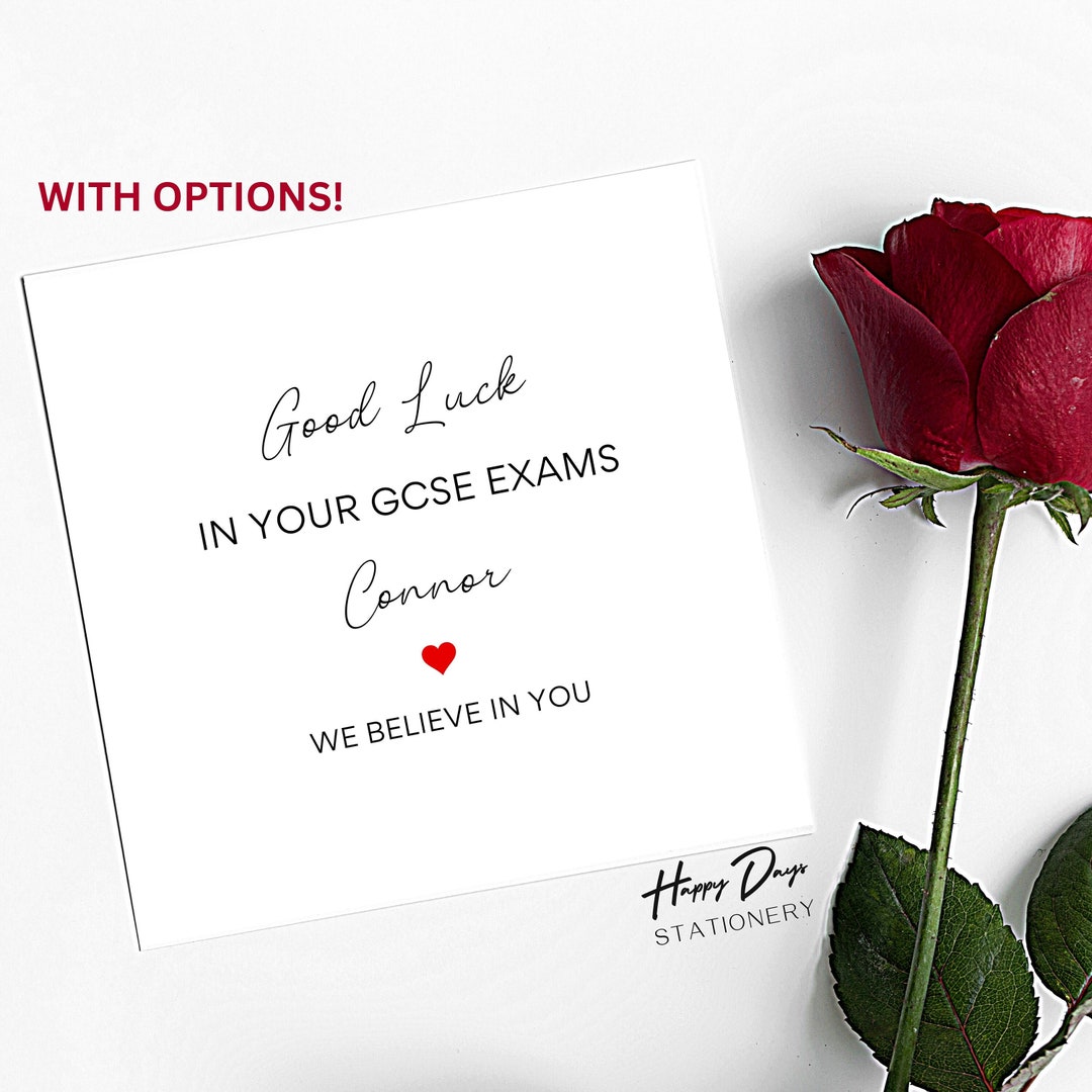 Good Luck in Your Exams GCSE Exams Good Luck Card, Good Luck Card, A ...