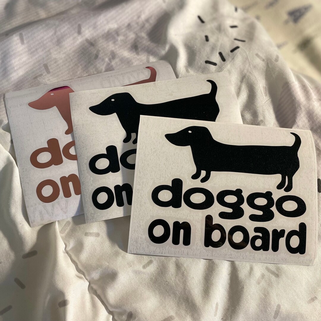 Doggo on Board Decal Driving Sticker for Dog Mom Sticker Cute Dog ...