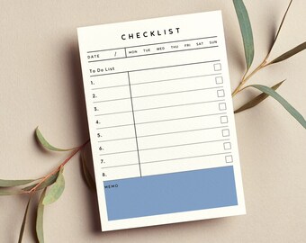 90s Theme Checklist Memo Pad Retro To-do Handmade Stationery - Etsy