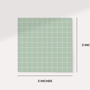 Sage Green • Square Grid Sticky Note • 50 Sheet 3M Post-it Notes ...
