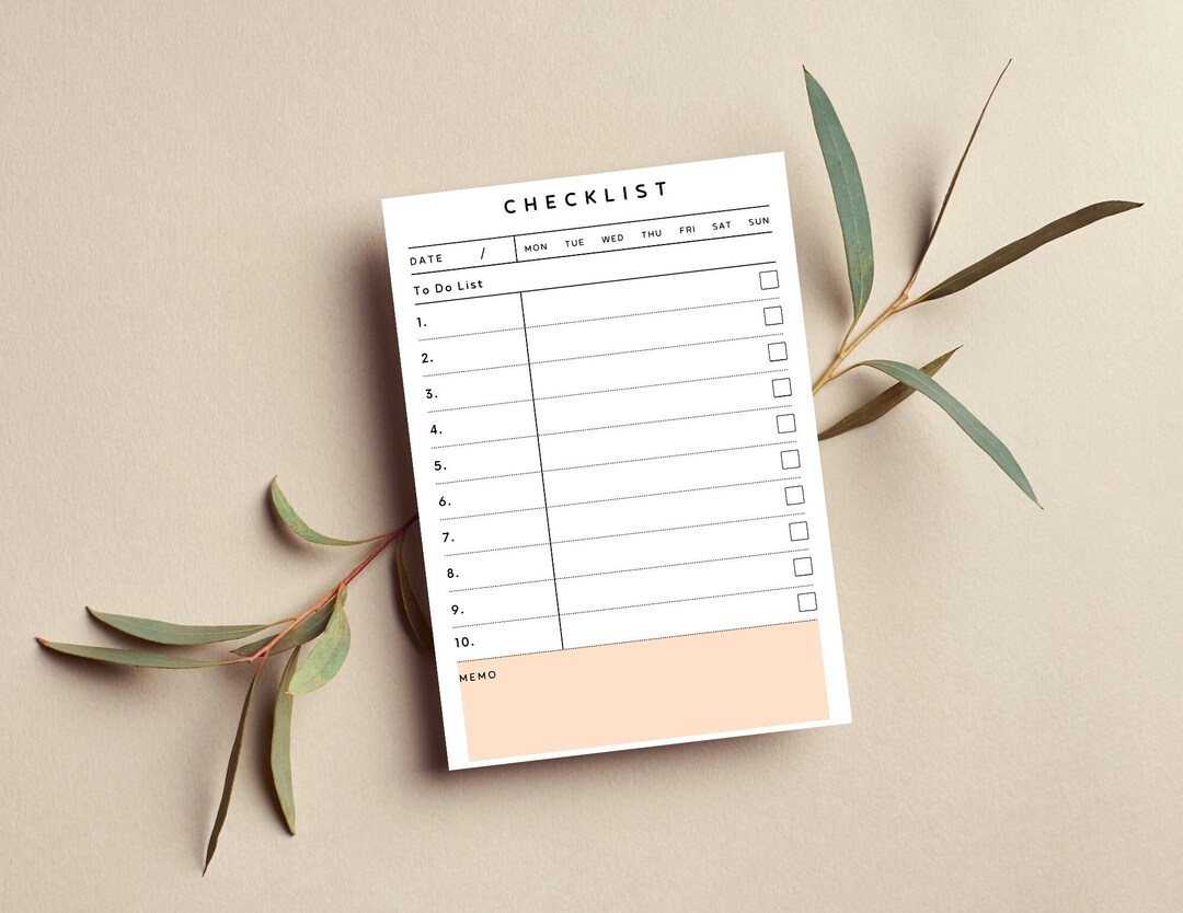 Peach Blossom Daily Checklist Planner 4x6 Post-it® Note Pads ...