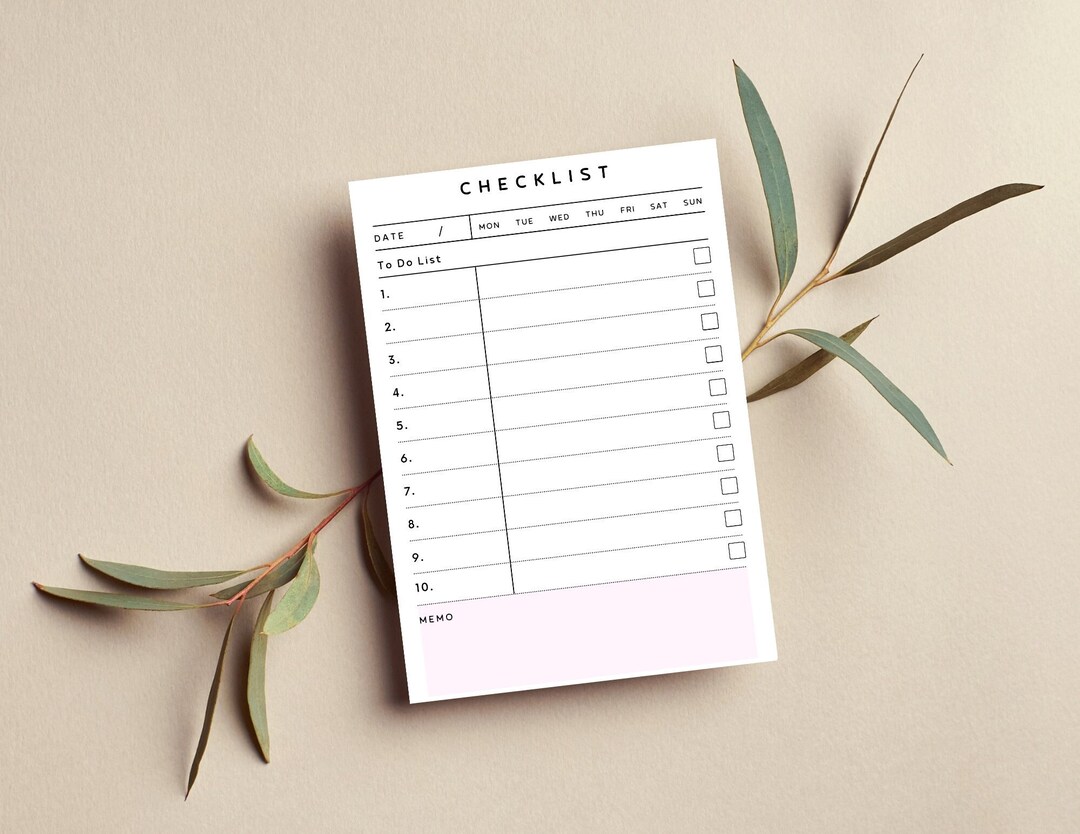 Rose Blush • Daily To-do Checklist Planner 4x6 Post-it® Note Pads • 50 ...