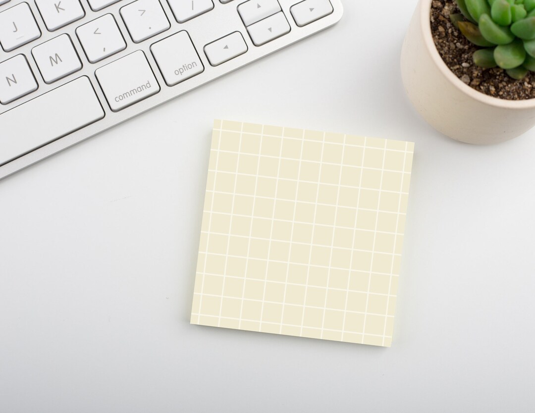 Milk Tea • Square Grid Sticky Note • 50 Sheet 3x3 Eco-friendly Post-it ...