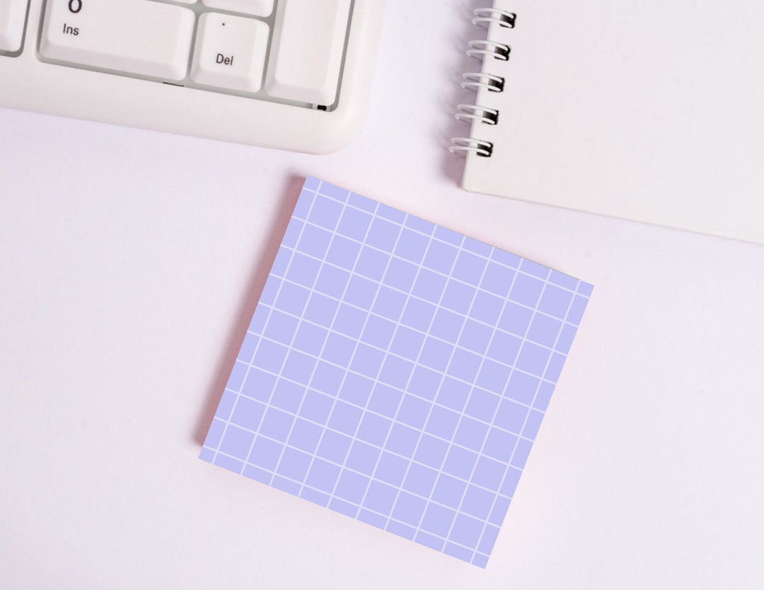 Violet Dew • Square Grid Sticky Notes • 50 Sheets 3M Adhesive Notes ...