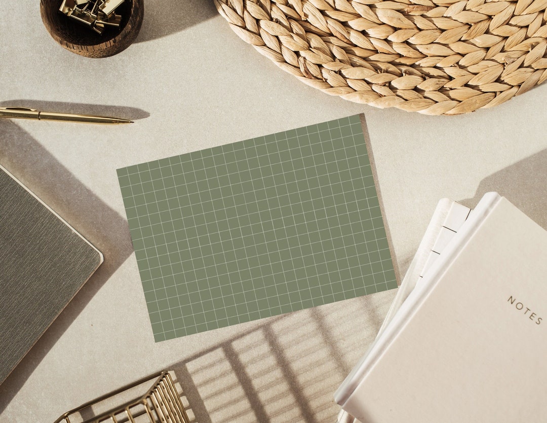 Mossy Meadow Square Grid Sticky Notes 50 Sheets Eco-friendly Post-it ...