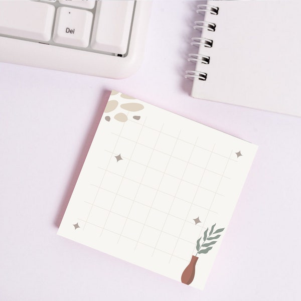 Sage Green Square Grid Sticky Note 50 Sheet 3M Post-it Notes Green Cute ...