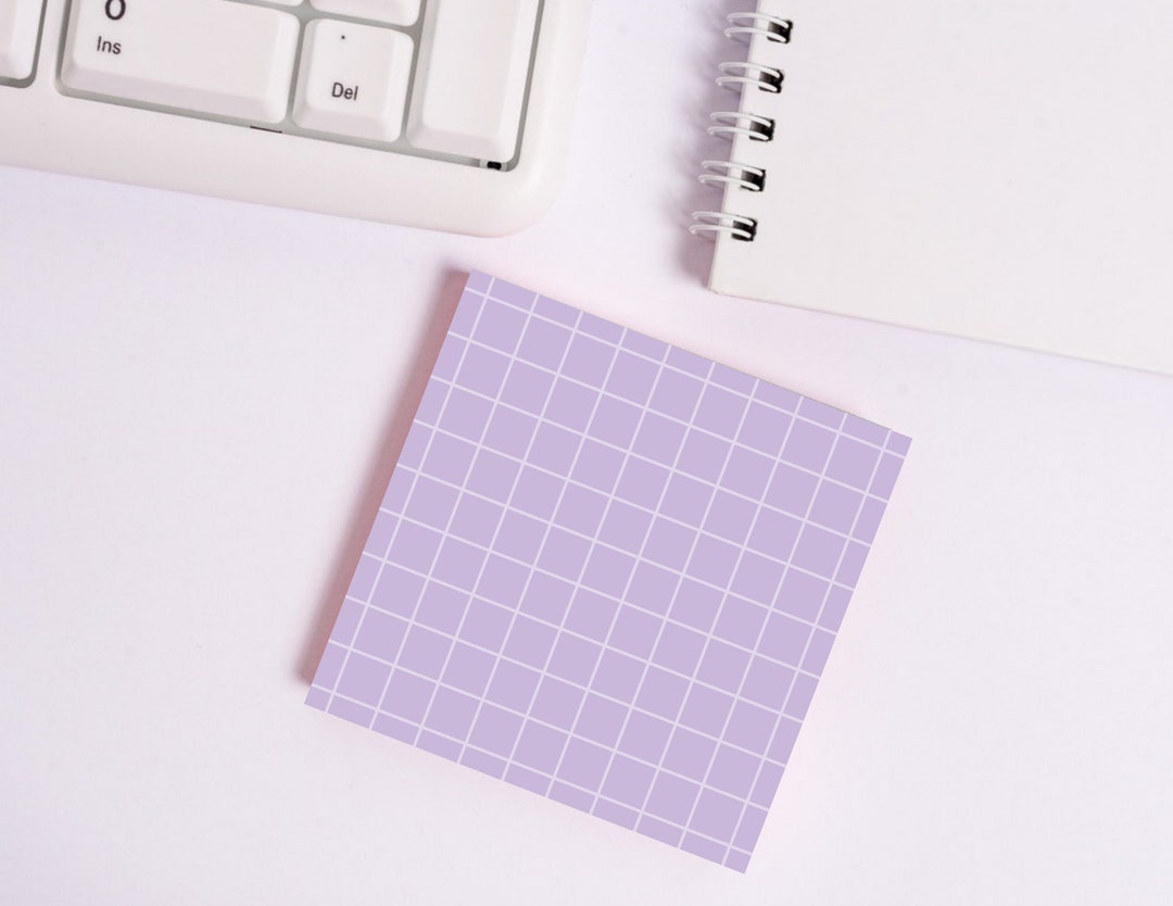 Lilac Breeze • Square Grid Sticky Note • 50 Sheet 3M Post-it® Notes ...