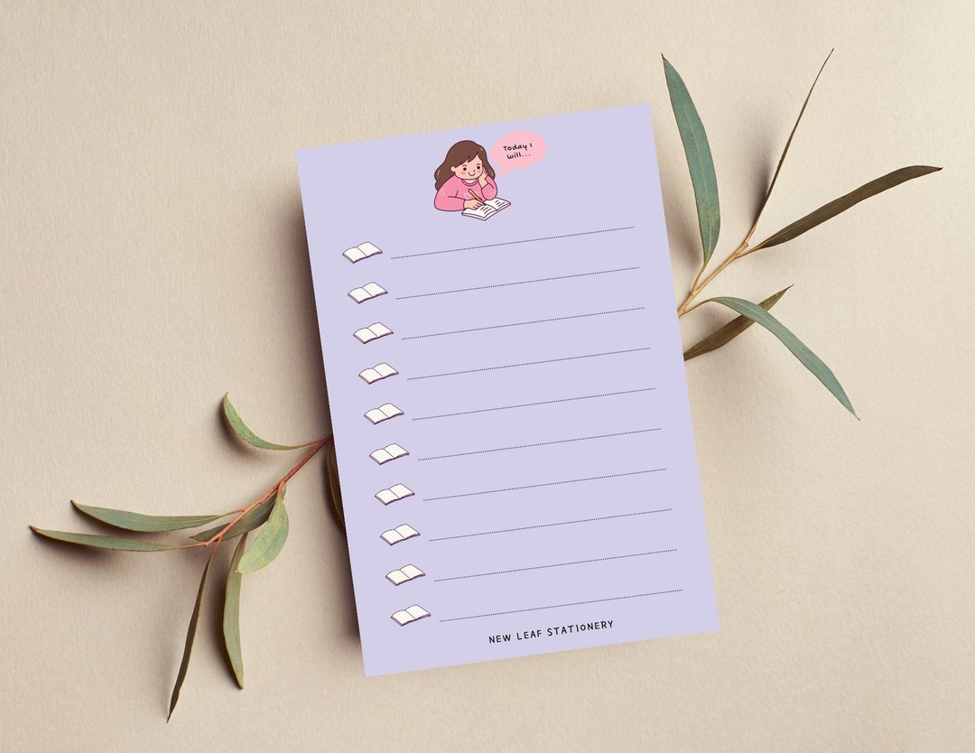 Today I Will Checklist Post-it® Note Pads • 50 Sheet 4x6 Purple ...