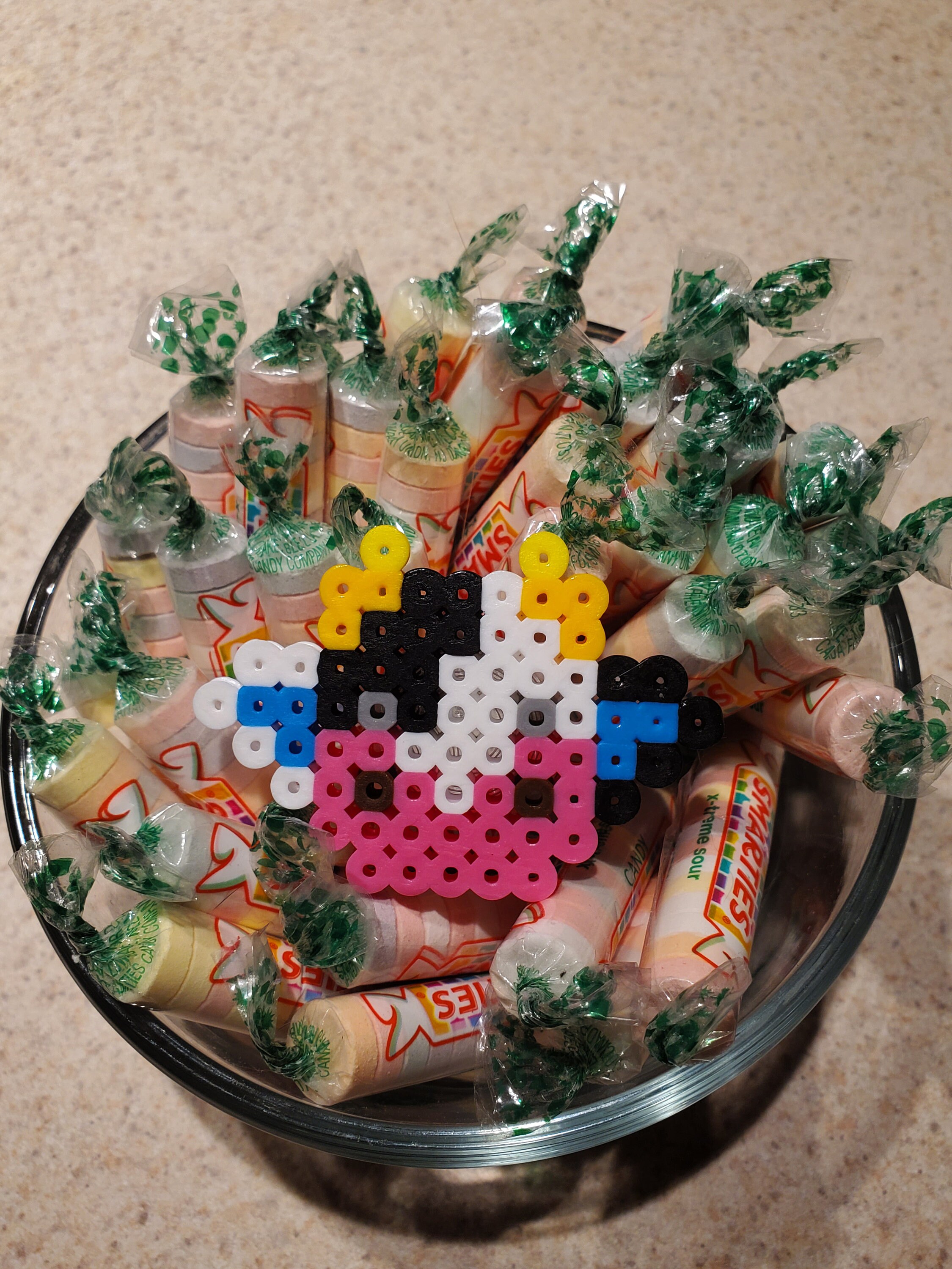 Tipper Animal Crossing Cow Perler Token With Amiibo Nfc Tag optional - Etsy