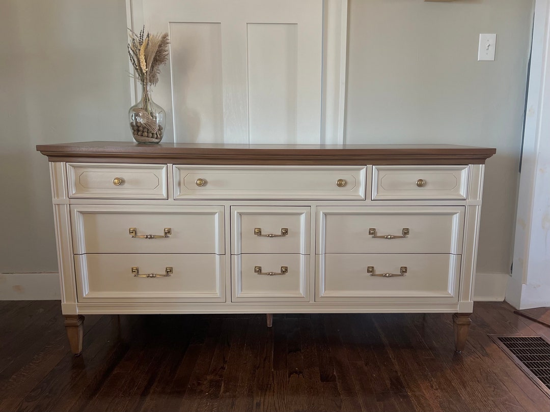 SOLD* Dixie Vintage Dresser 9 Drawers - Vintage Refinished - Etsy