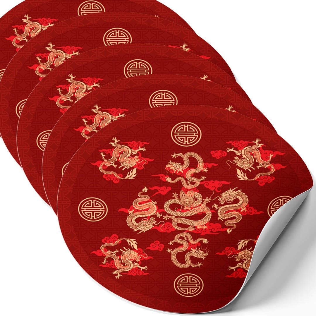 Feng Shui Amulet Stickers With 9 Dragons, Feng Shui Symbol to Activate ...