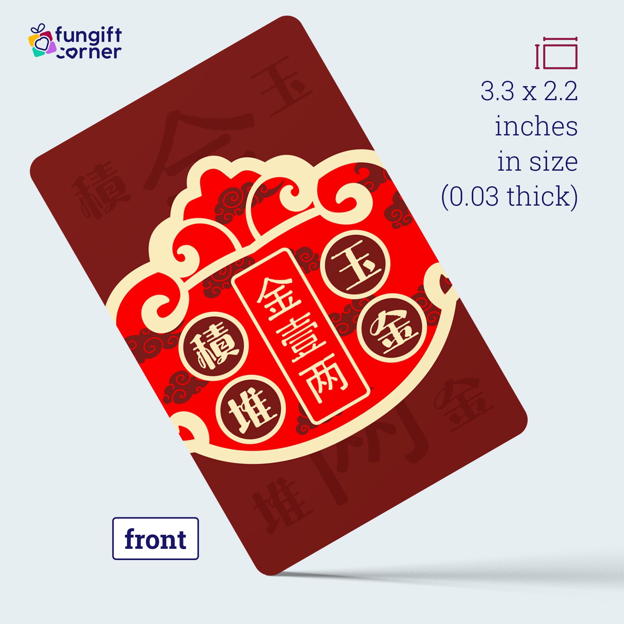Traditional Wealth Lock Coin Feng Shui Amulet Card, Symbol of Safeguard ...