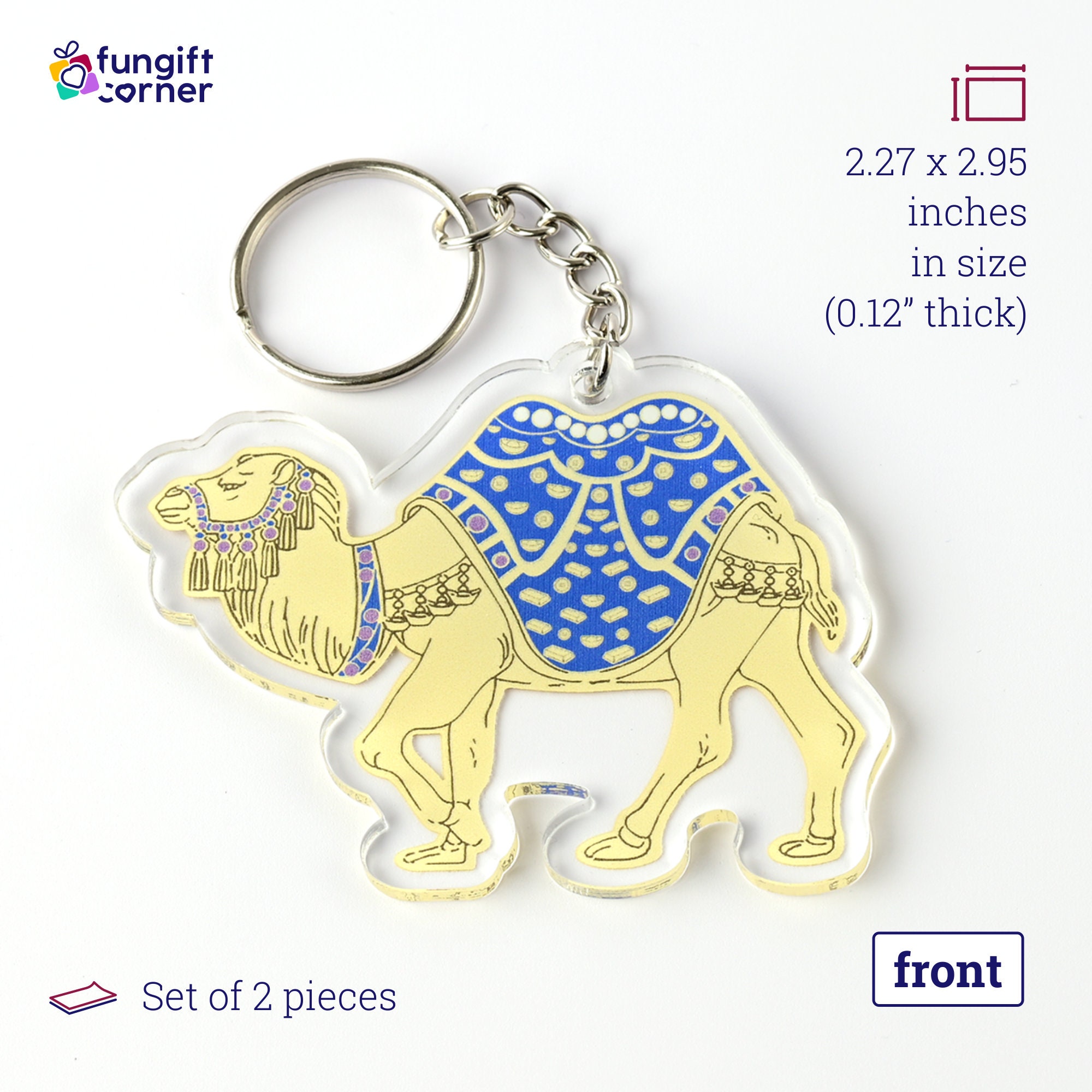 Cash Flow Camel Amulet Feng Shui Keychains, Symbol for Wealth and ...