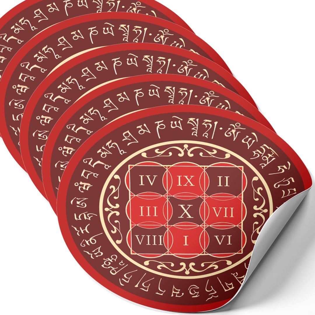 Sum of Ten Amulet Feng Shui Stickers, Symbol of Luck and Positive ...