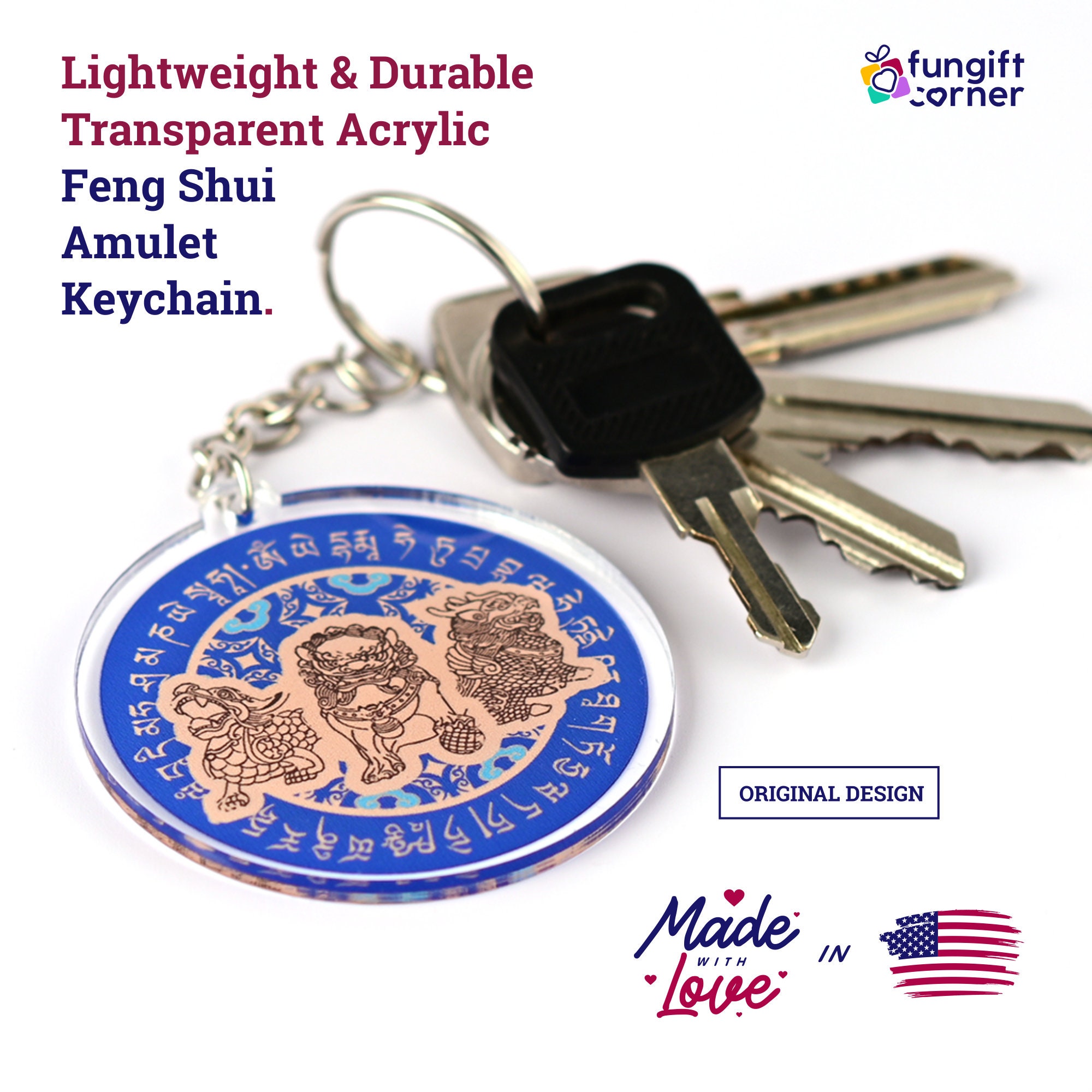 Three Celestial Guardians Chakra Protection Wheel Feng Shui Amulet ...