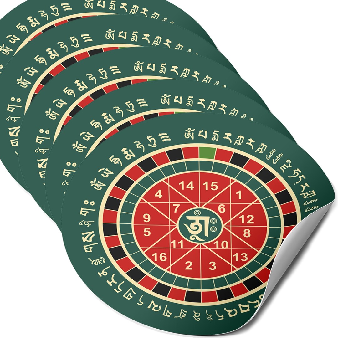 Windfall Yantra Feng Shui Amulet Stickers, Symbol of Abundance and ...