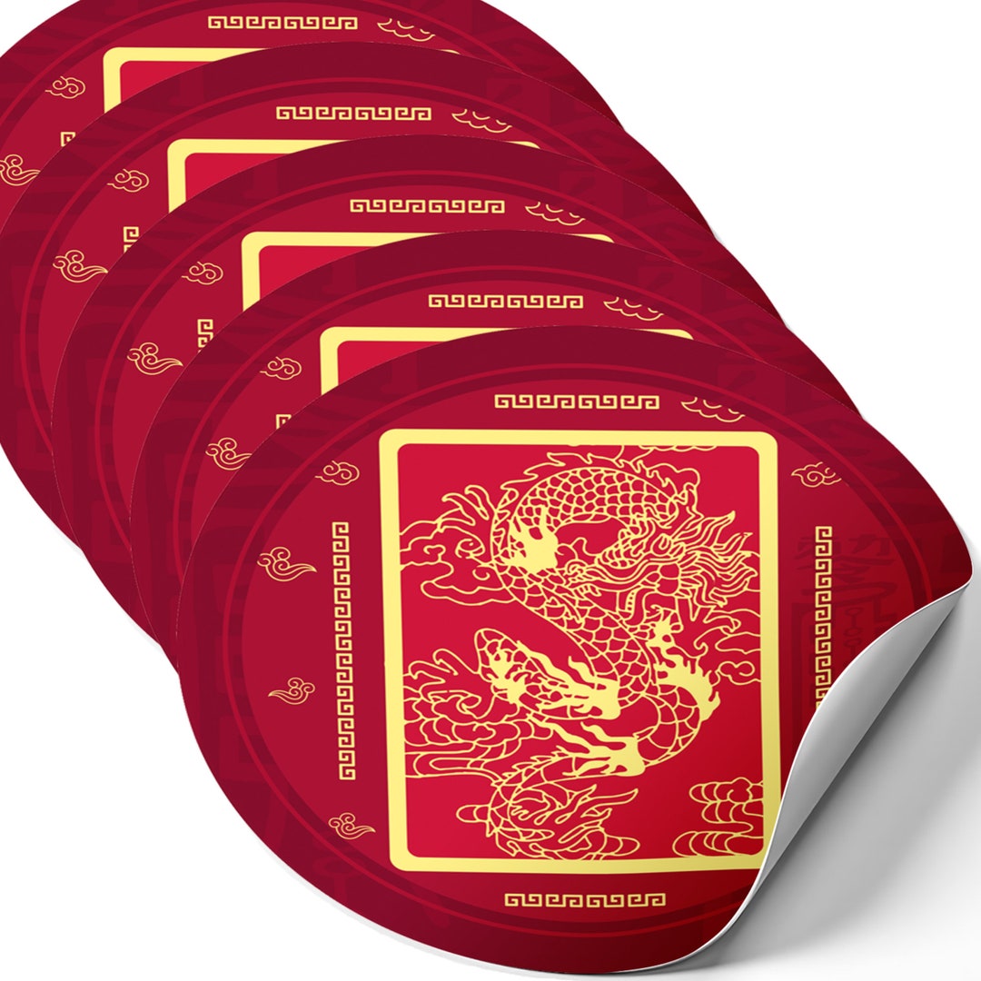 Prosperity Flag Dragon Amulet Feng Shui Stickers, Symbol of Victory and ...