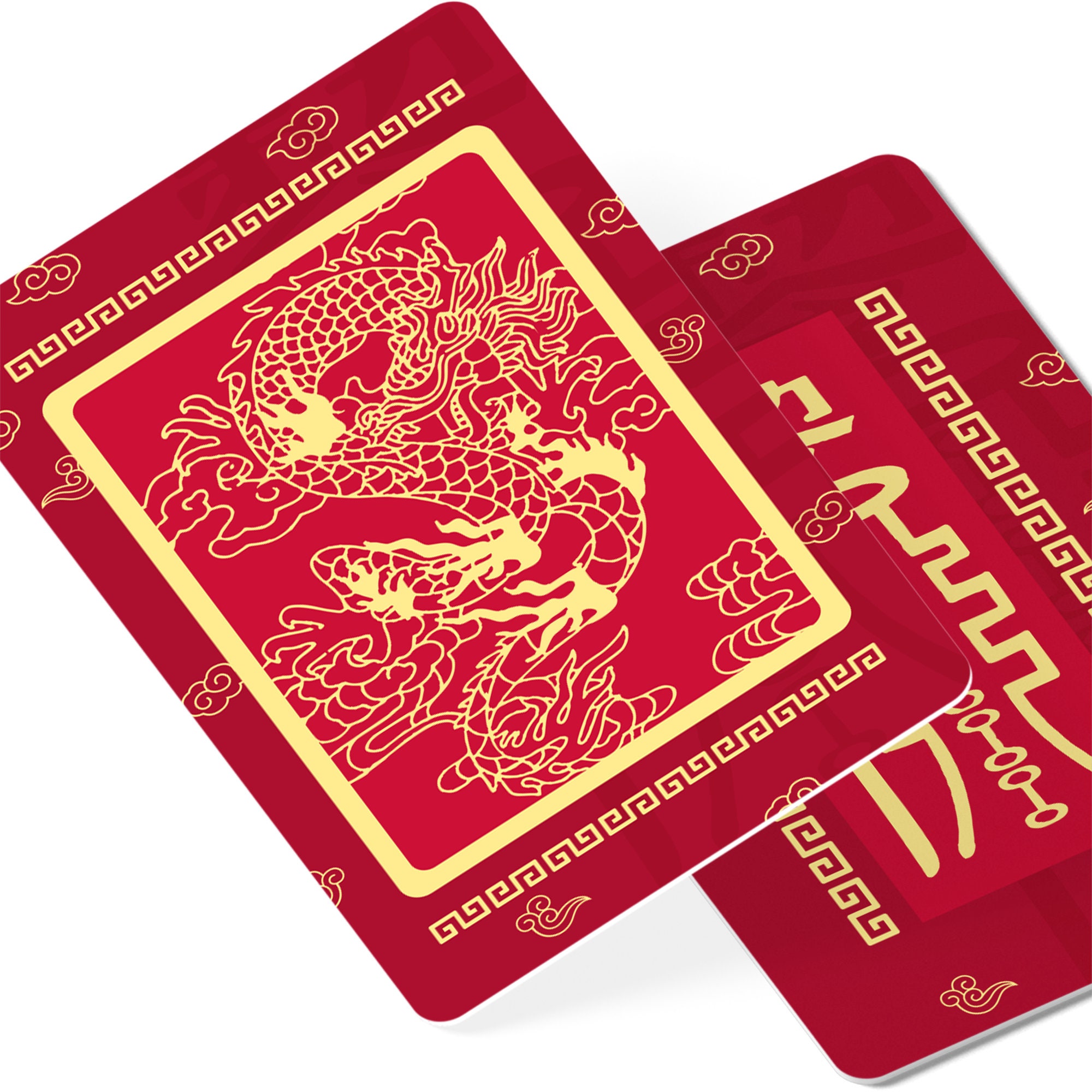 Prosperity Flag With Dragon Amulet Feng Shui Card, Feng Shui Symbol of ...