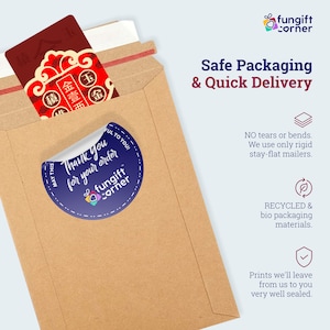 Traditional Wealth Lock Coin Feng Shui Amulet Card, Symbol of Safeguard ...