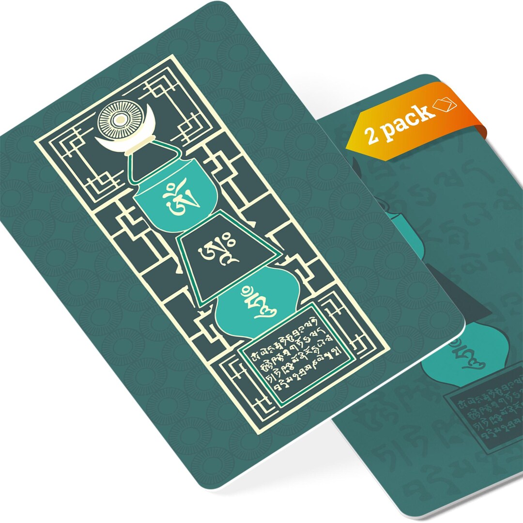 Emerald Five Element Pagoda Feng Shui Card, Protection Symbol Against ...