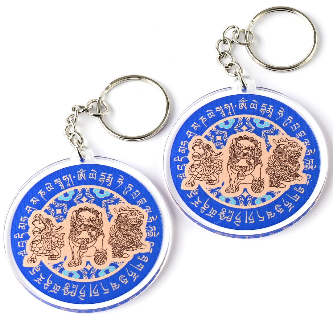 Three Celestial Guardians Chakra Protection Wheel Feng Shui Amulet ...