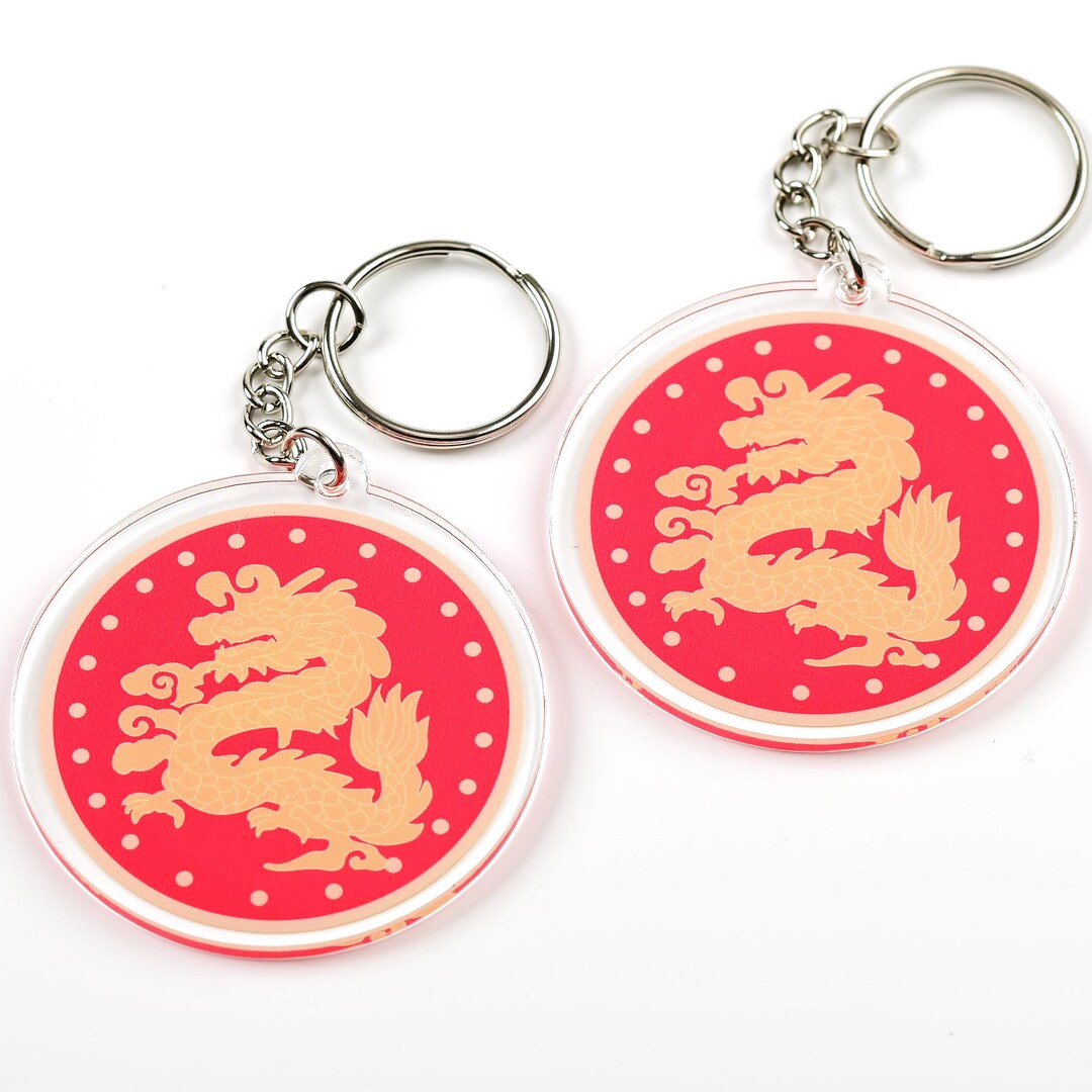 Auspicious Feng Shui Dragon Amulet Keychains, Symbol for Power, Status ...